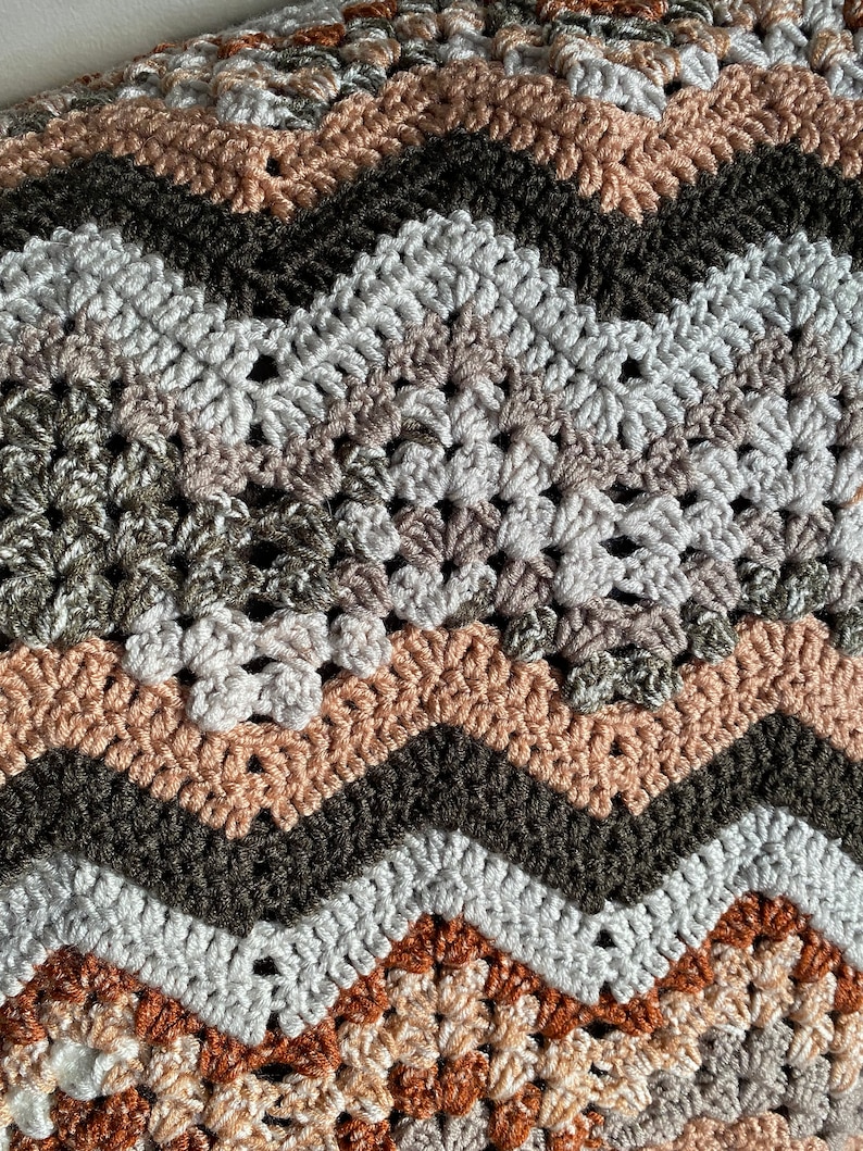 Crochet Throw Pattern - Autumn Chevron - Etsy