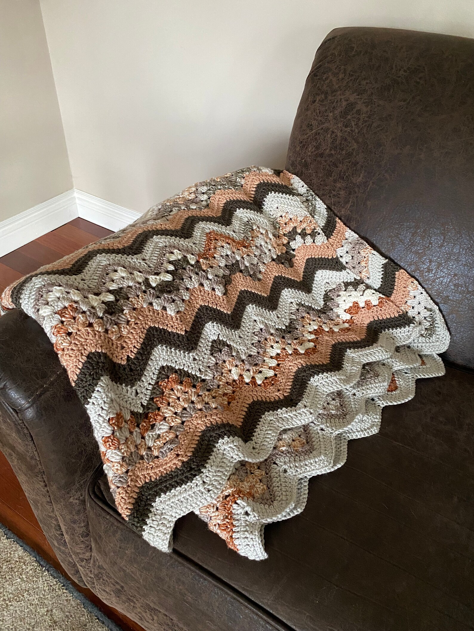 Crochet Throw Pattern - Autumn Chevron - Etsy