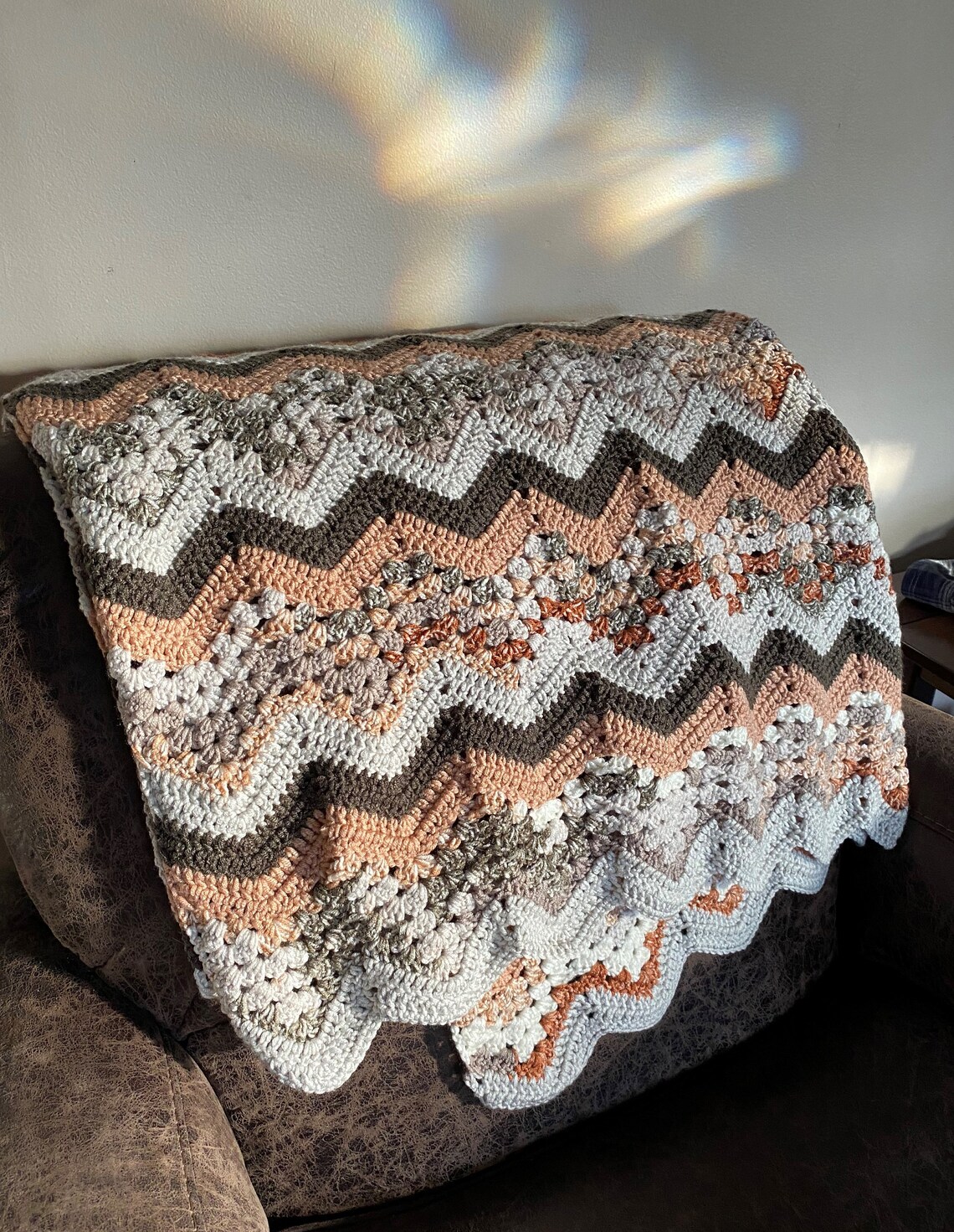 Crochet Throw Pattern - Autumn Chevron - Etsy