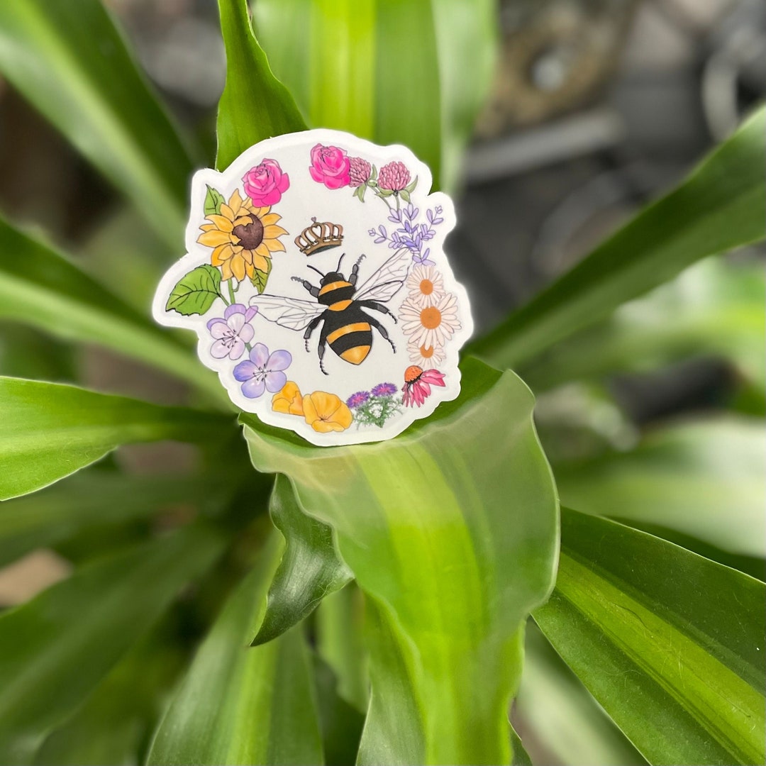 Queen Bee Sticker vinyl, Waterproof - Etsy