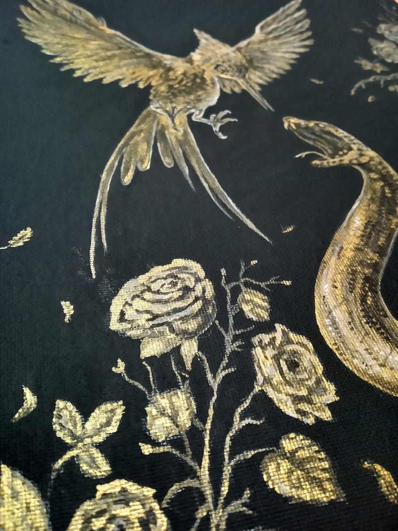 The Ballad of Songbirds and Snakes Fanart Acrylic Painting, Hand ...