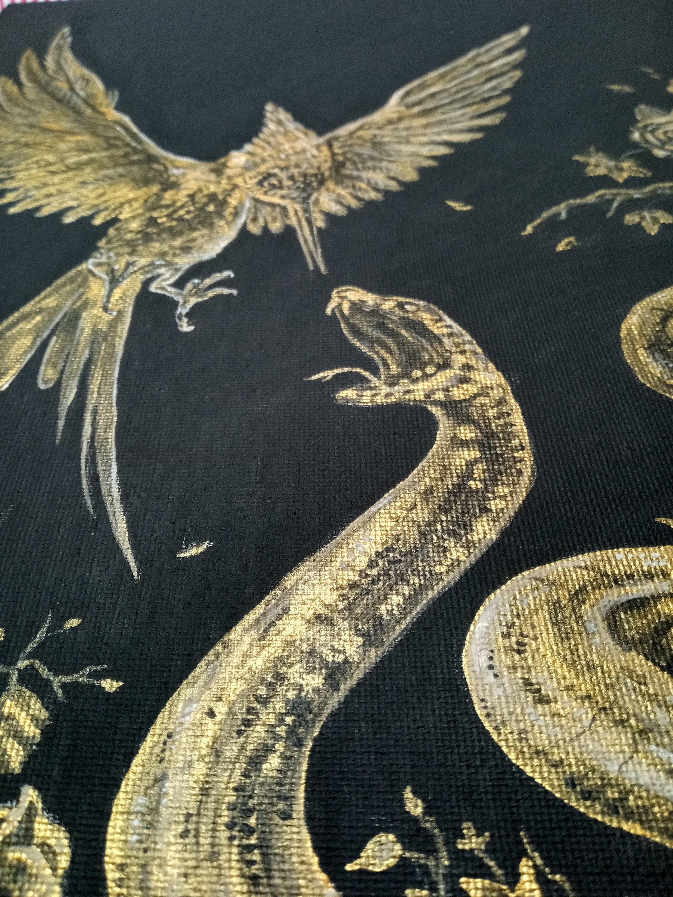 The Ballad of Songbirds and Snakes Fanart Acrylic Painting, Hand ...