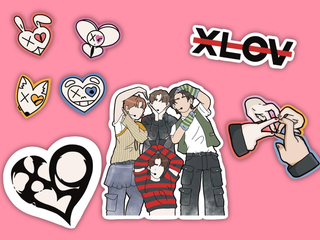 8pc XLOV Kpop Sticker Pack - Etsy