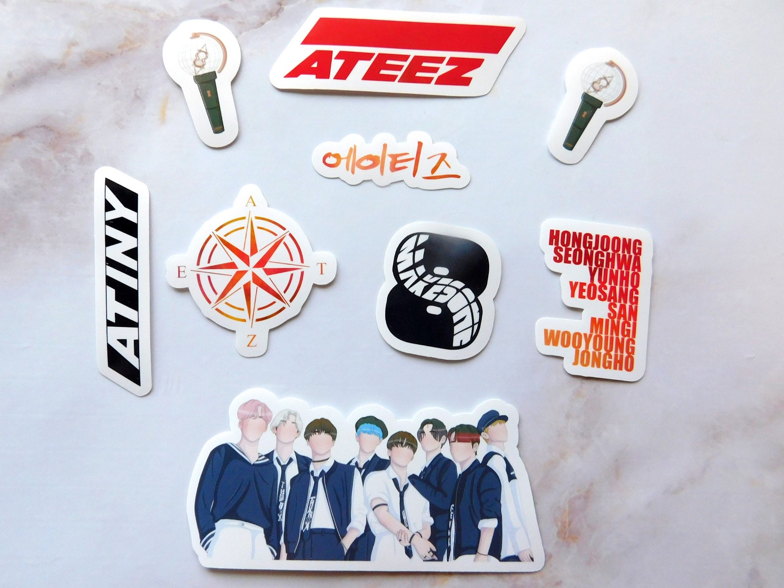 9pcs Ateez Kpop Sticker Pack - Etsy