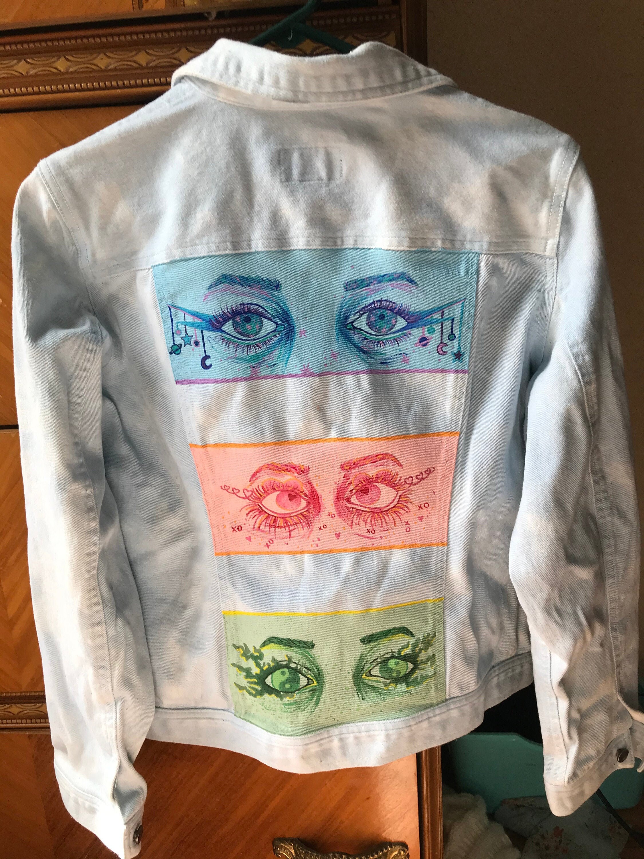 Custom Painted Denim Jacket - Etsy
