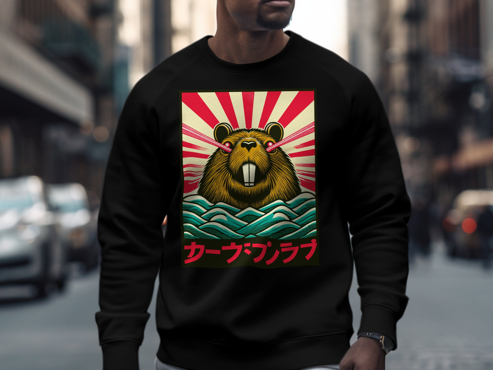 Vintage Kaiju Capybara Japanese Monster Vintage Poster T-shirt, Kaiju ...