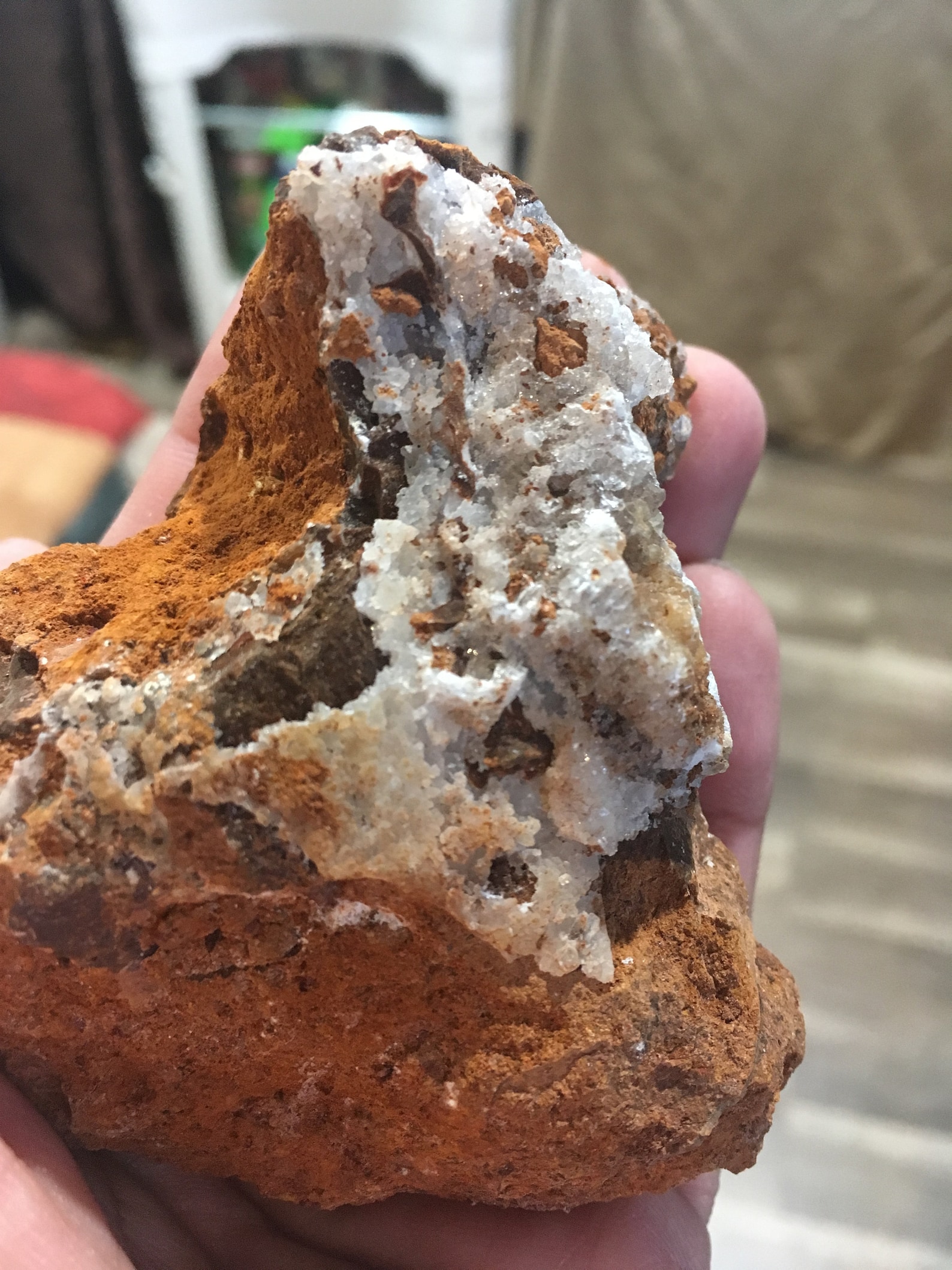 Rare Yellow Brecciated Jasper With Druzy Crystal, One of a Kind Calcite ...