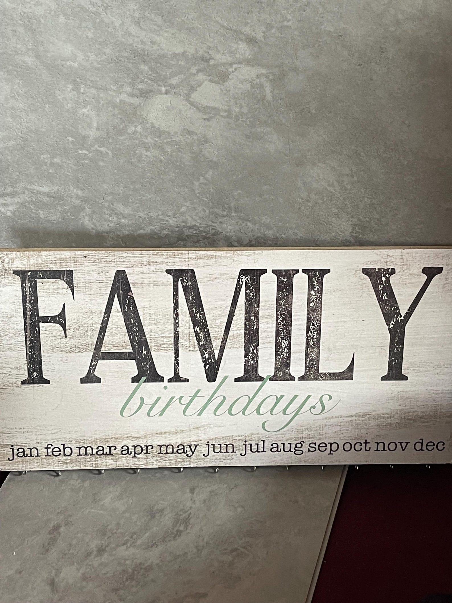 Wooden Family Birthday Chart. - Etsy