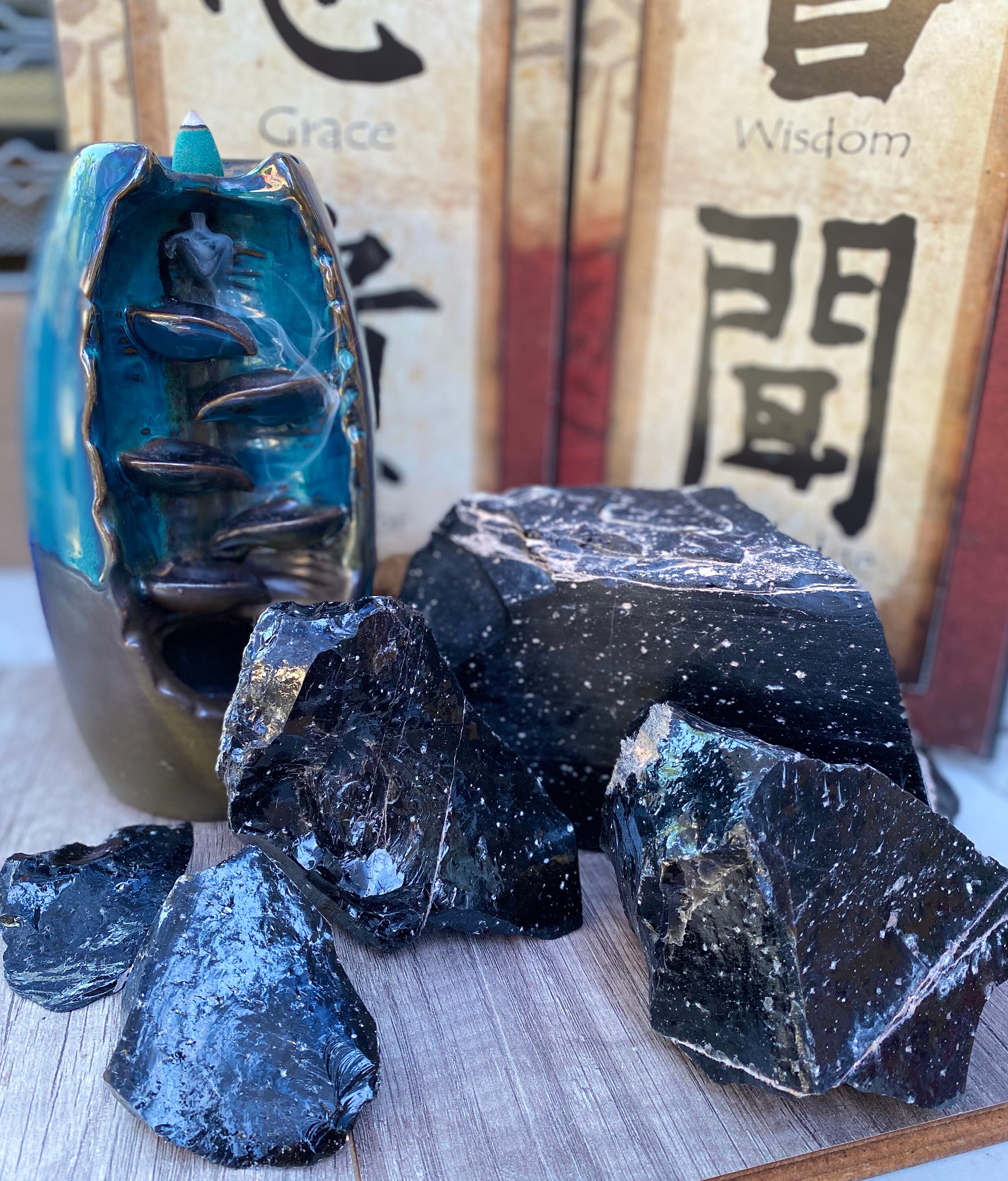 OBSIDIAN , Raw Obsidian, Protective Stone, Root Chakra Stone. - Etsy UK