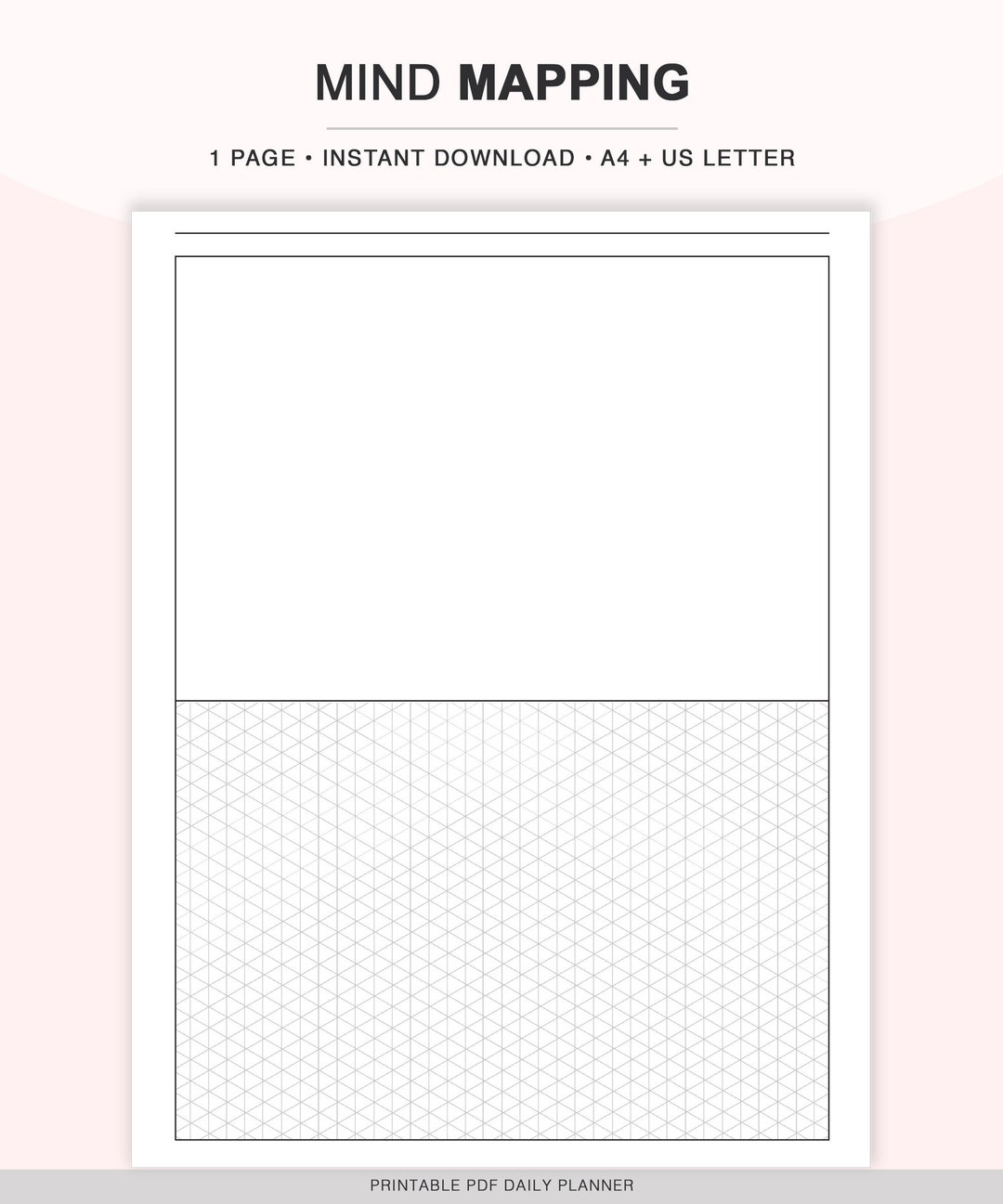 MM101 | Mind Map Printable, Monthly Mind Mapping Planner, Notes Paper ...