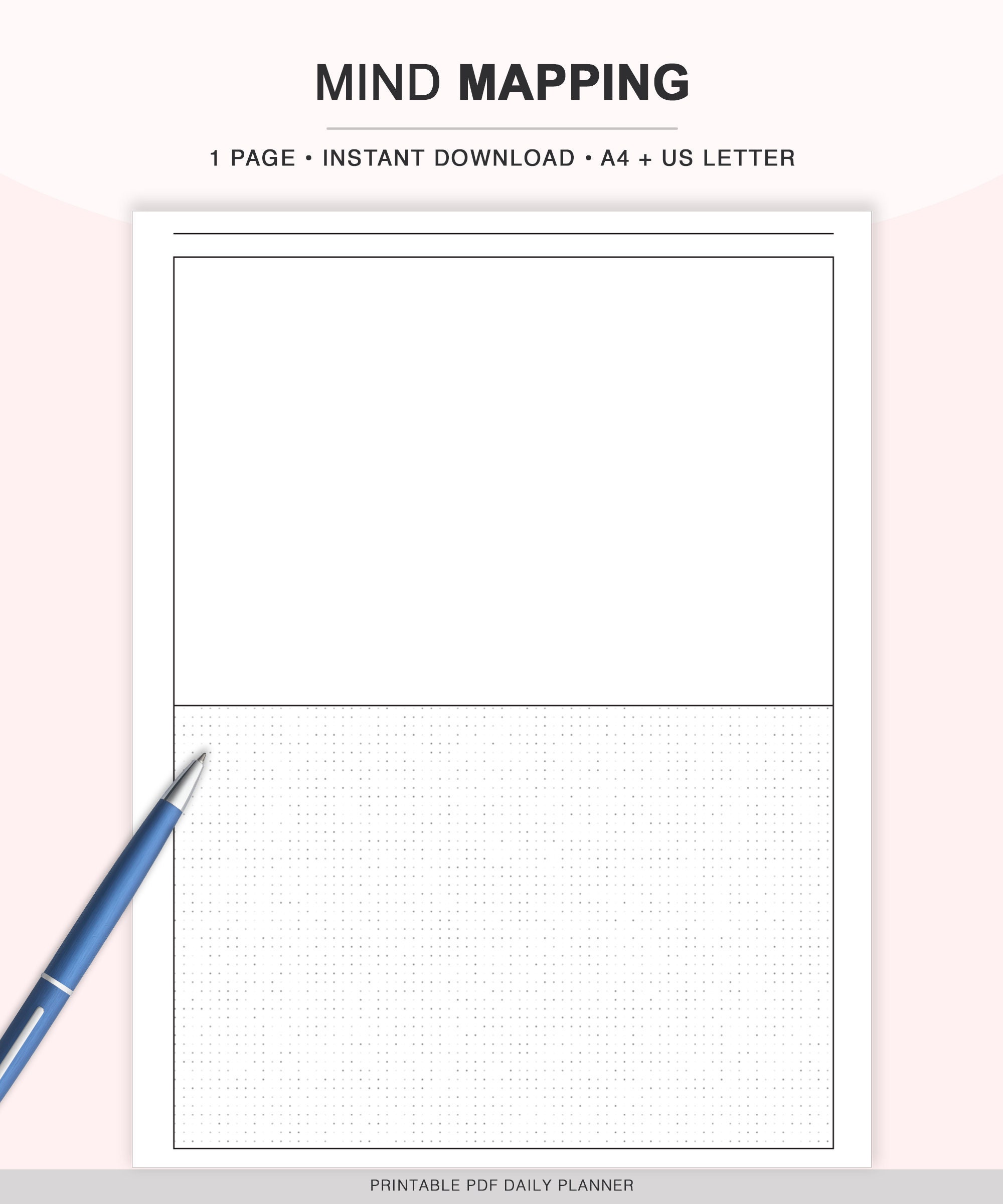 MM102 Mind Map Printable Monthly Mind Mapping Planner | Etsy