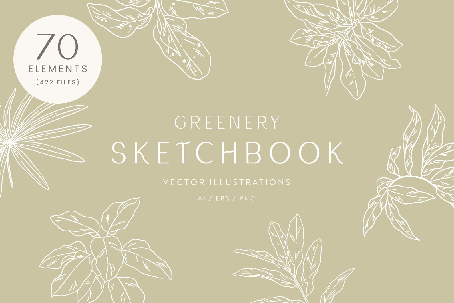 Leaf Vector Illustrations Greenery Clipart Leaves - Etsy