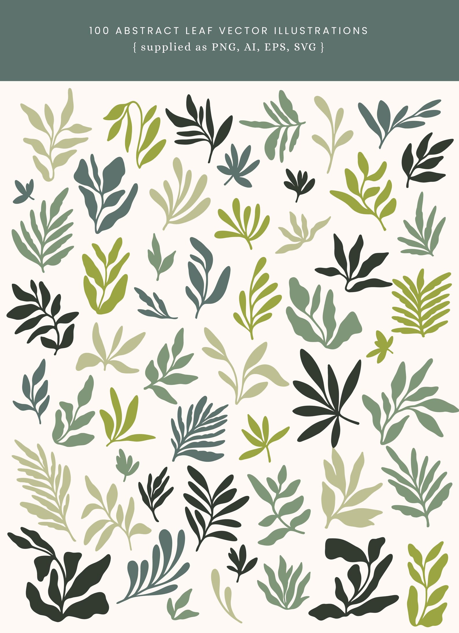 Abstract Leaf Shape Vector Graphics | Leaves Shape Clipart | Foliage ...
