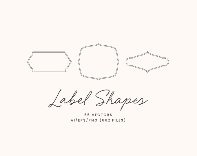 Digital Clipart, Vintage Label Frame Clipart, Scrapbook Embellish, Blog ...