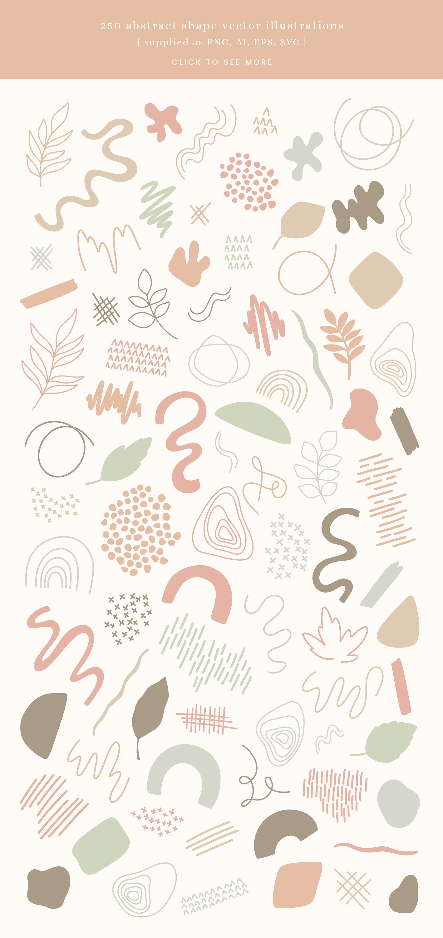 Abstract Shape Vector Illustrations | Clipart | SVG | PNG - Etsy