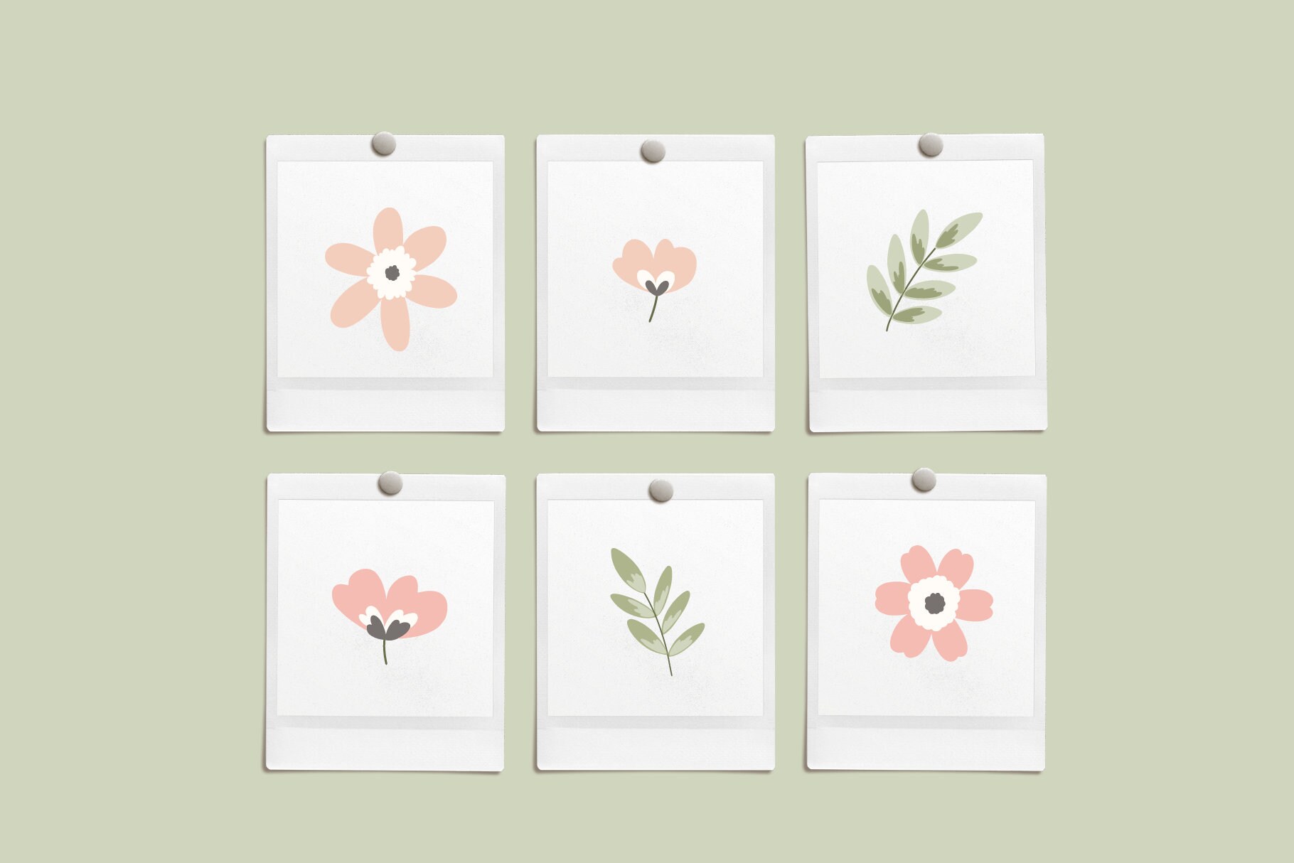 Pastel Floral Clipart | Spring Clipart | Flower Illustrations | Floral ...