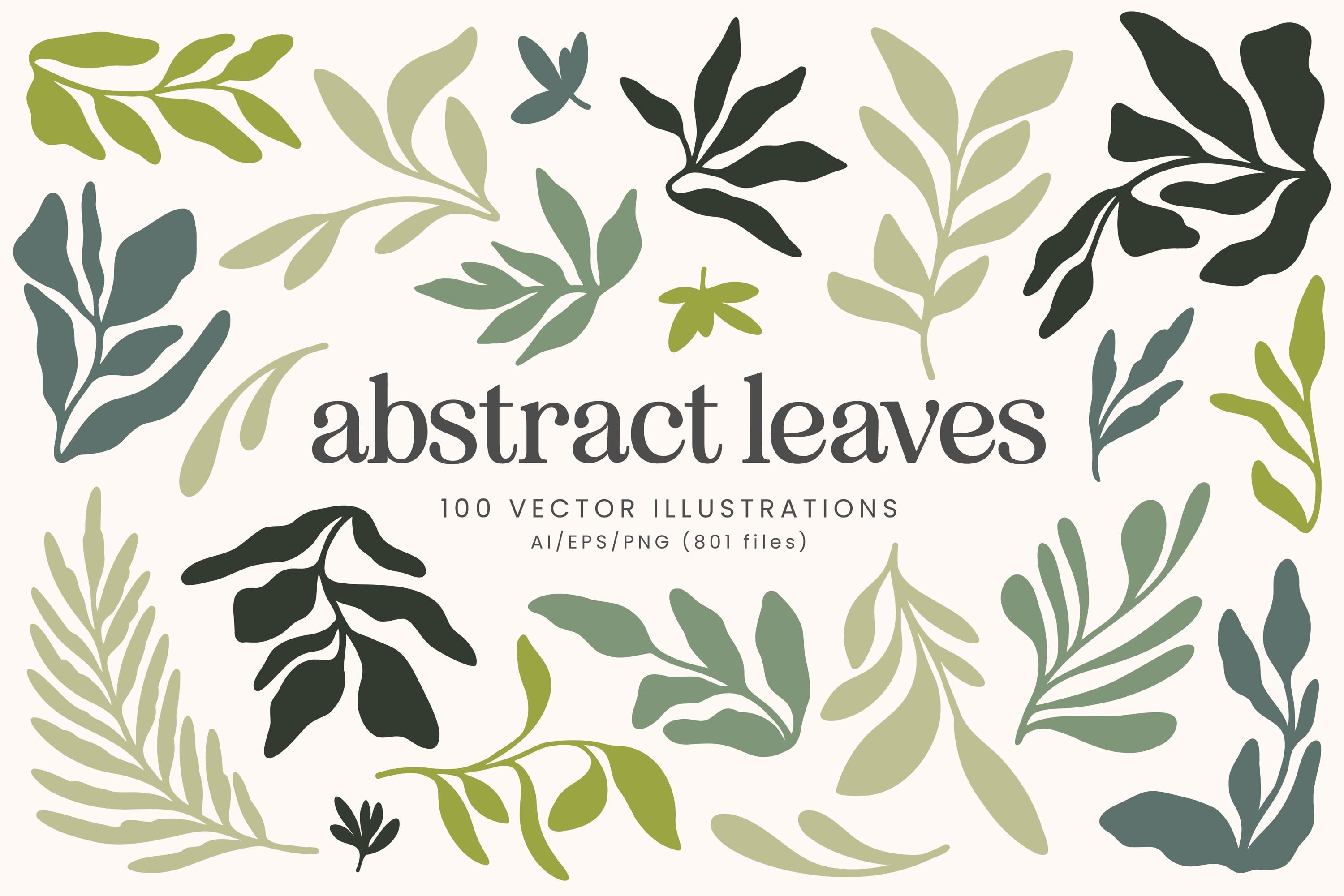 Abstract Leaf Shape Vector Graphics | Leaves Shape Clipart | Foliage ...
