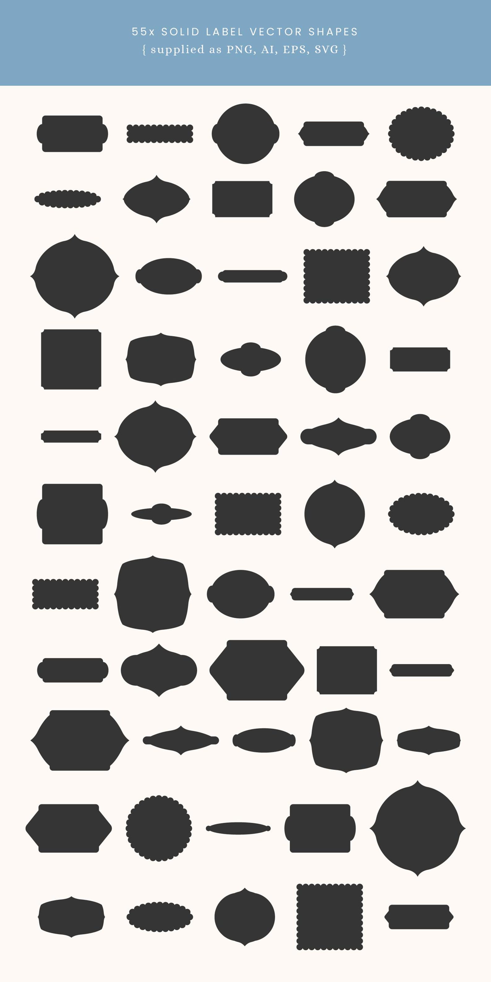 Label Shapes Clipart | Labels Illustrations | Borders SVG | Frames PNG ...