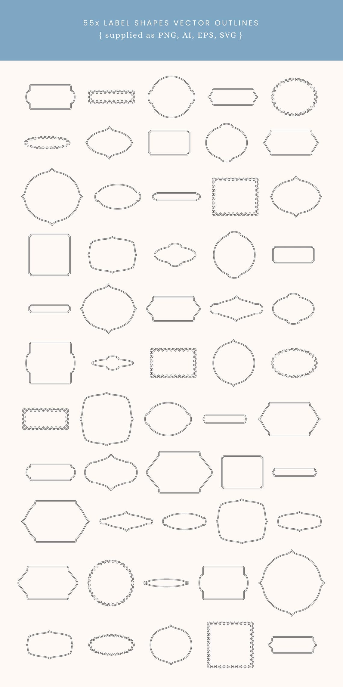 Label Shapes Clipart | Labels Illustrations | Borders SVG | Frames PNG ...