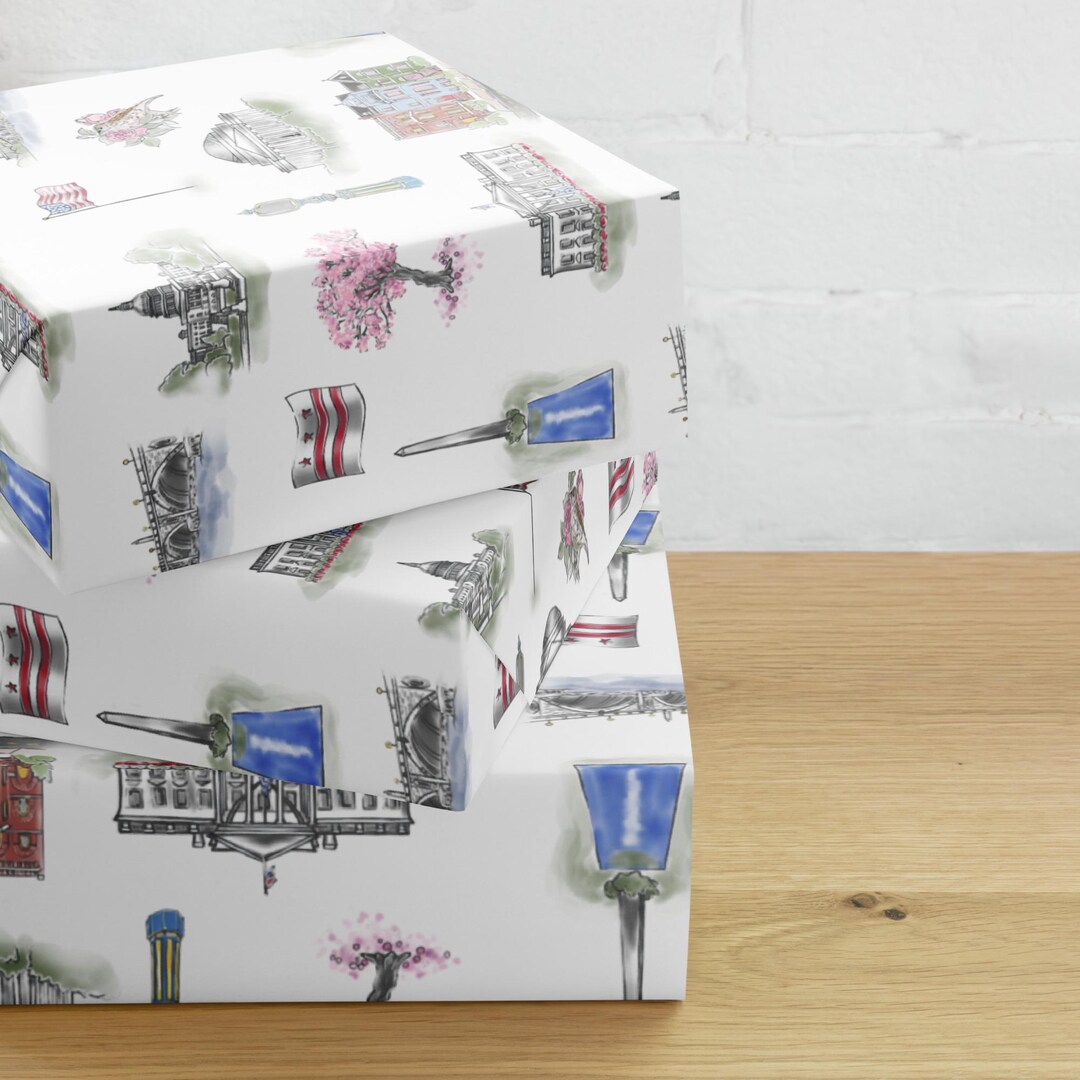 Washington, DC Wrapping Paper Sheets - Etsy