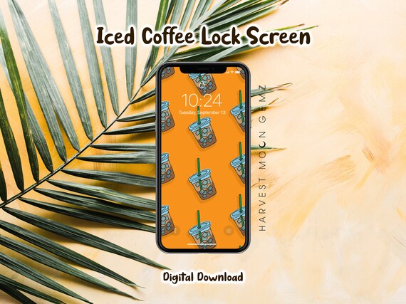 Iced Coffee Lock Screen Compatible for All Phones Iphone | Etsy