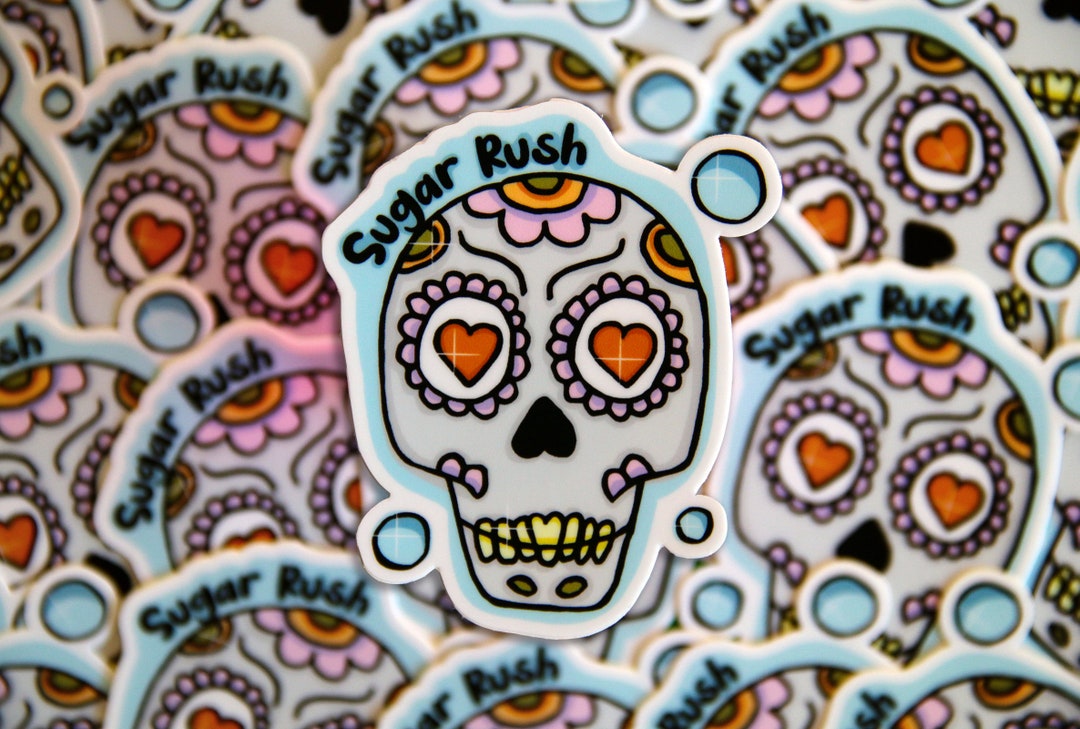 Sugar Rush Skull Candy, Harvest Version, Matte Vinyl Sticker - Etsy