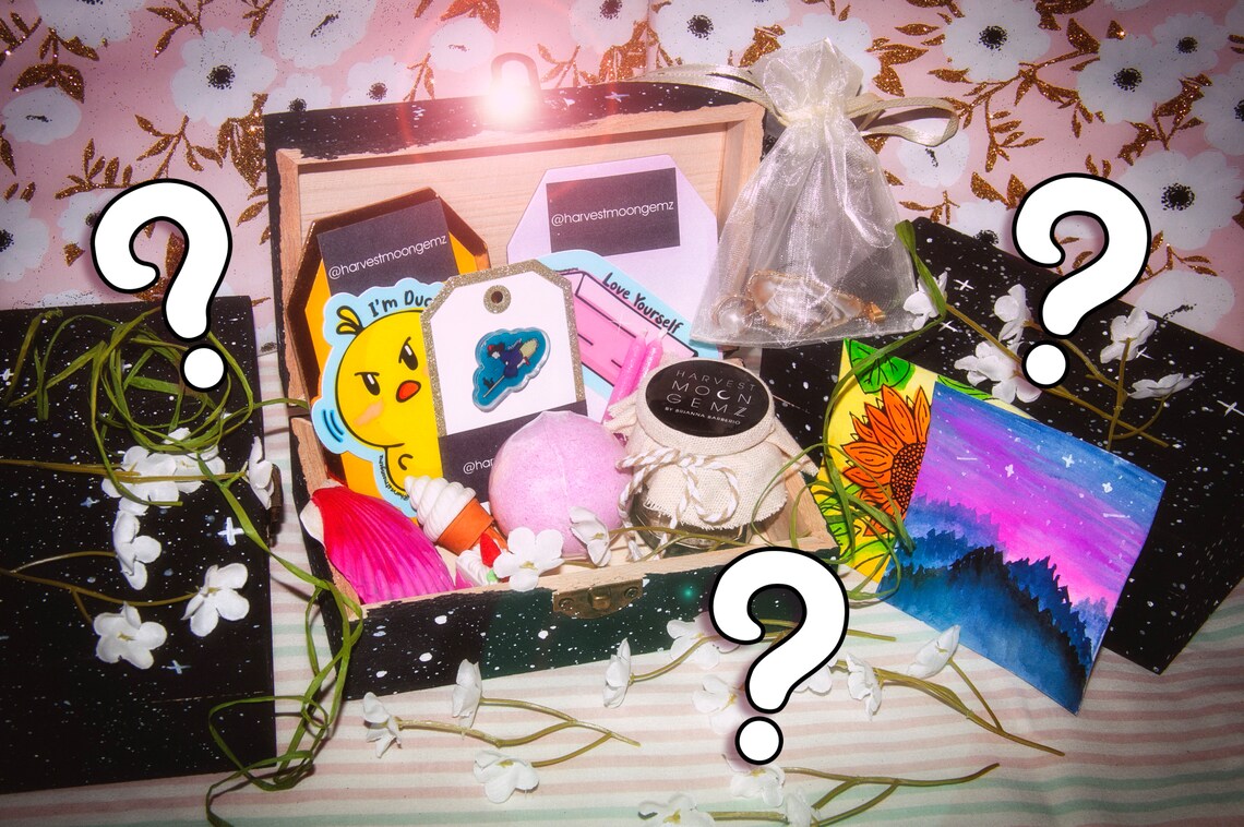 Mysterious Box Secret Gifts Random Stickers Pins Art and - Etsy