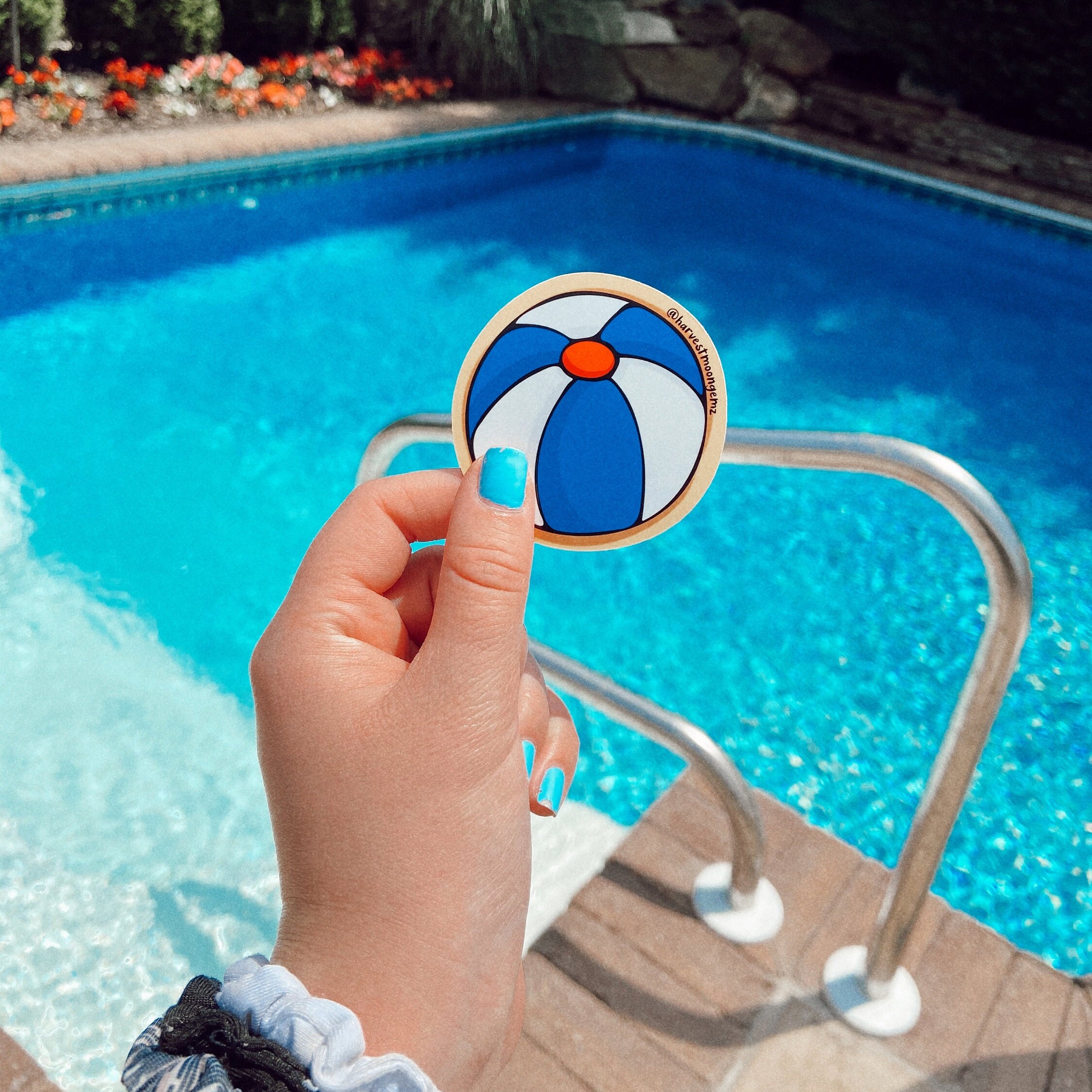 Beach Ball Sticker, Summer Sticker Pack - Etsy