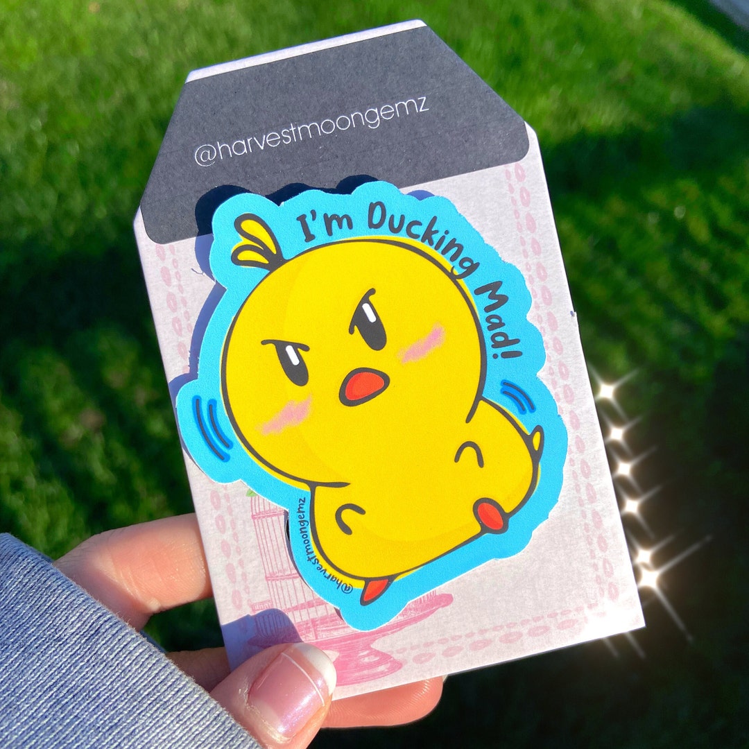 I'm Ducking Mad, Adorable Duck, Die Cut Vinyl Matte Sticker - Etsy