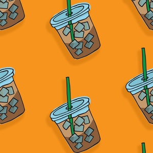 Iced Coffee Lock Screen Compatible for All Phones Iphone | Etsy