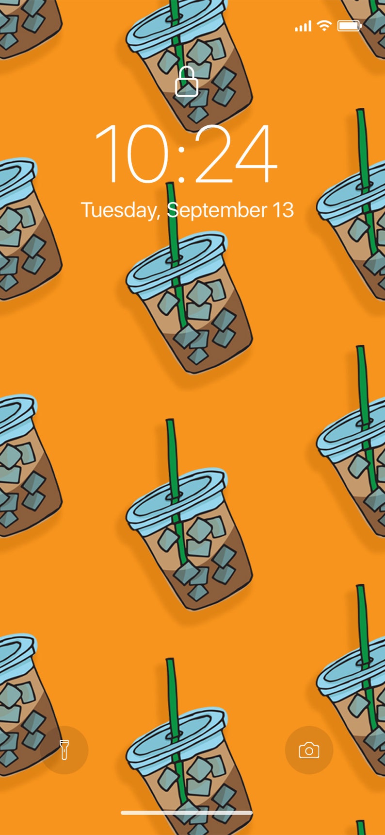 Iced Coffee Lock Screen Compatible for All Phones Iphone | Etsy