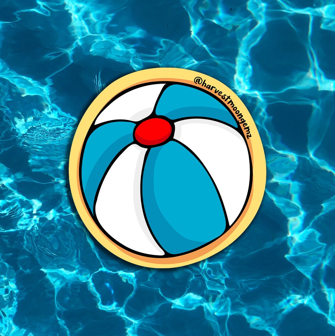 Beach Ball Sticker, Summer Sticker Pack - Etsy