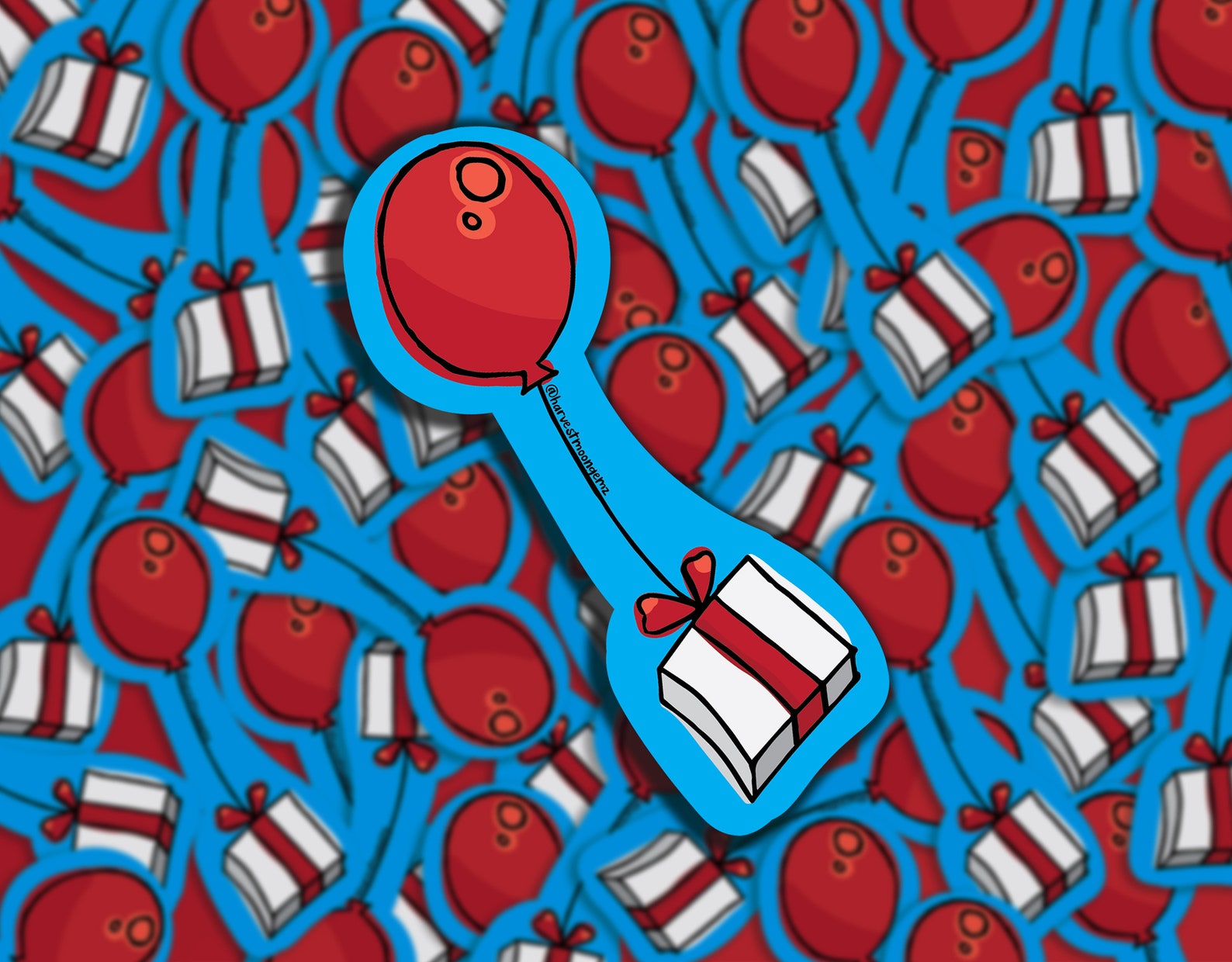 Animal Crossing Present Balloon Sticker - Etsy