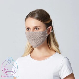 Sequin Face Mask Cotton Face Mask Glam Face Mask Bling Face - Etsy