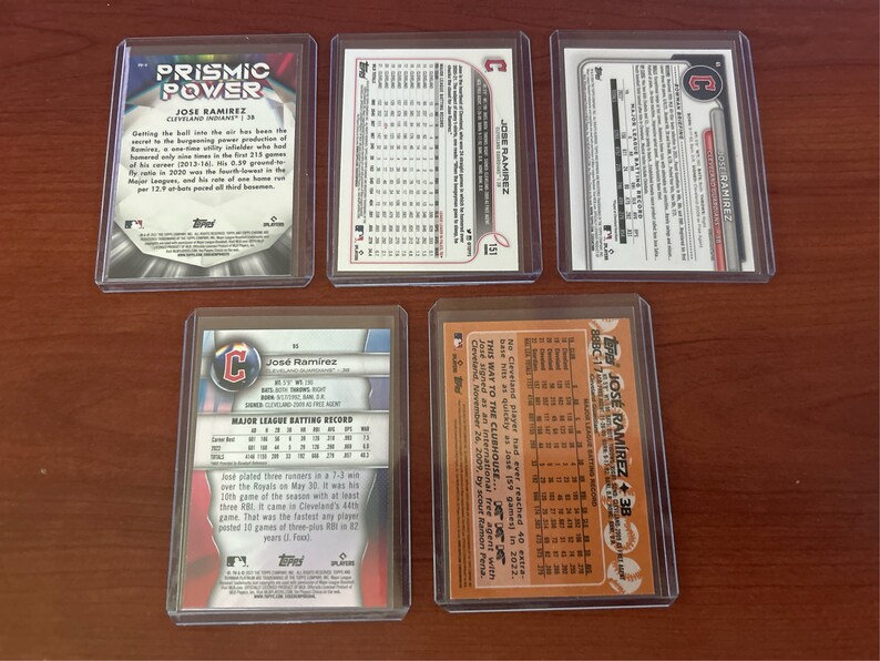 Five Jose Ramirez Trading Cards! - Etsy