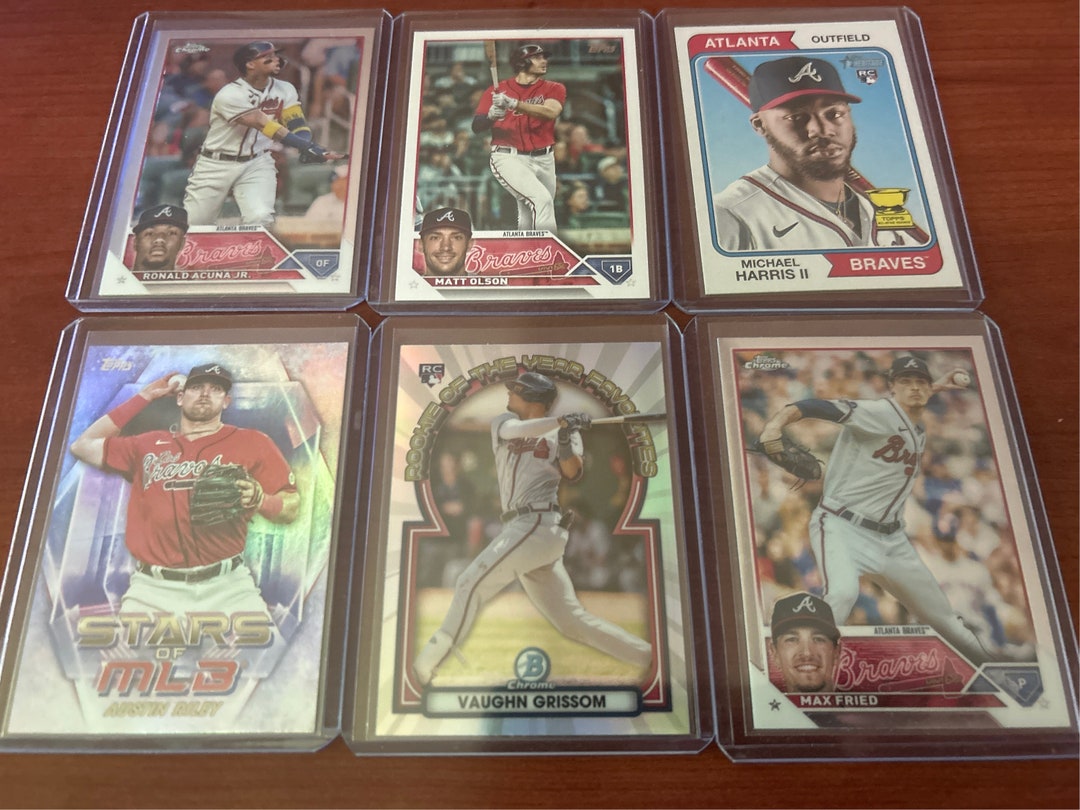 Six Atlanta Braves Trading Cards! - Etsy