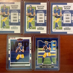 Five Matthew Stafford Trading Cards! - Etsy