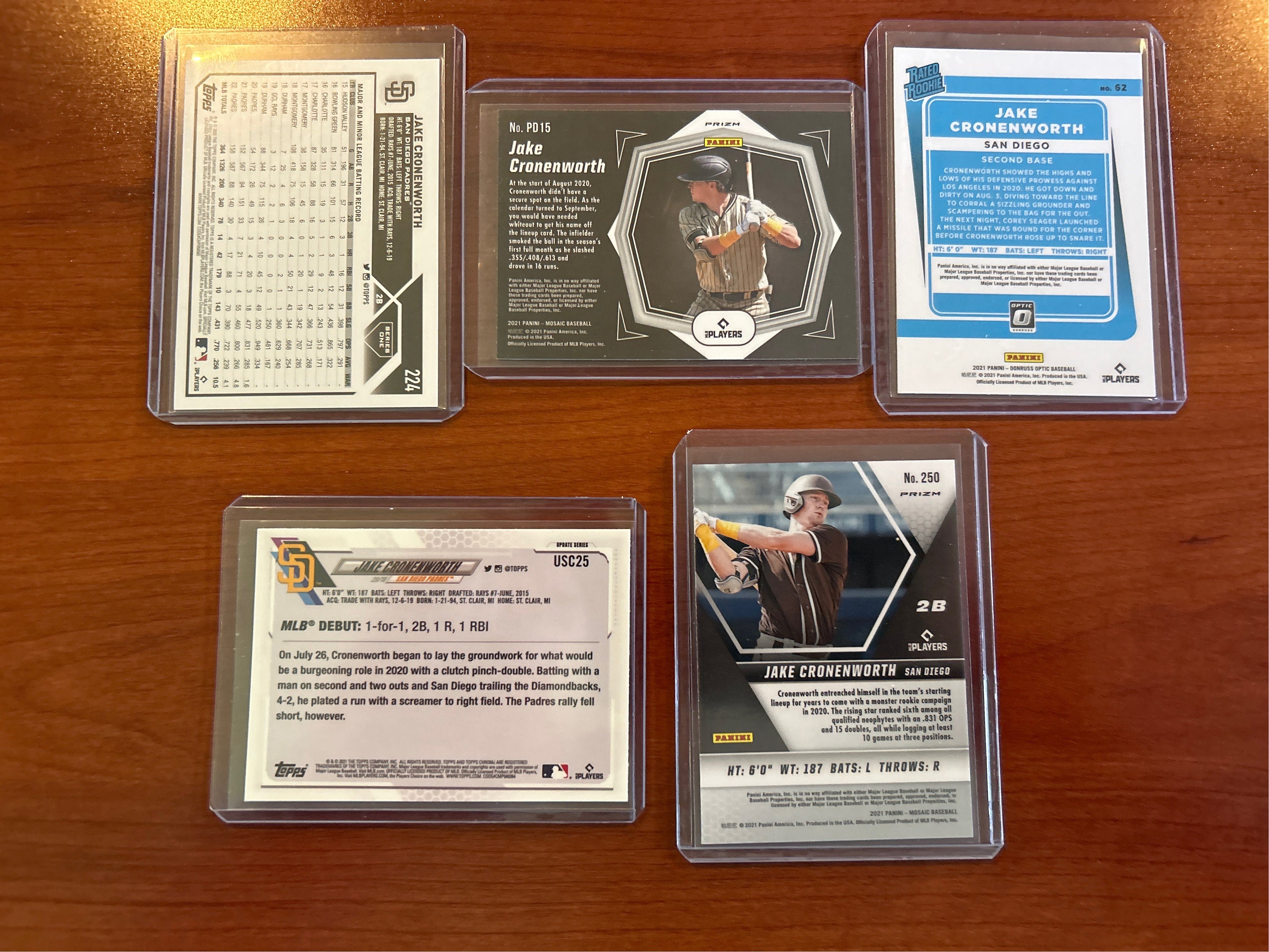 Five Jake Cronenworth Trading Cards! - Etsy