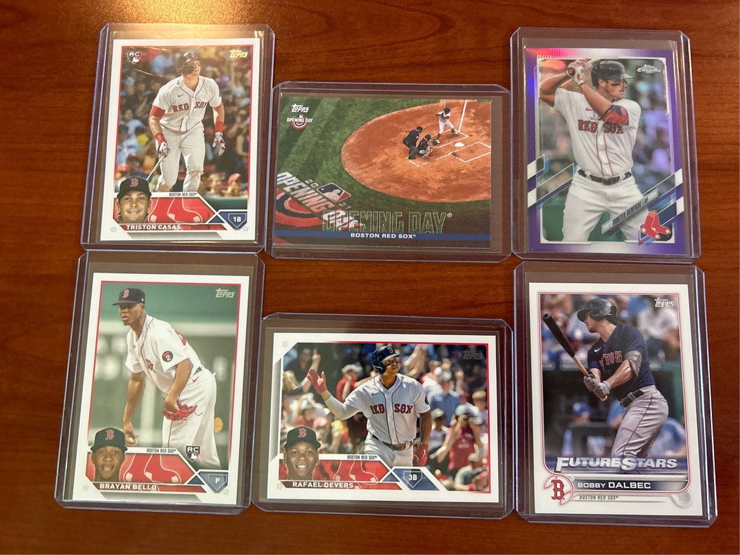 Six Boston Red Sox Trading Cards - Etsy