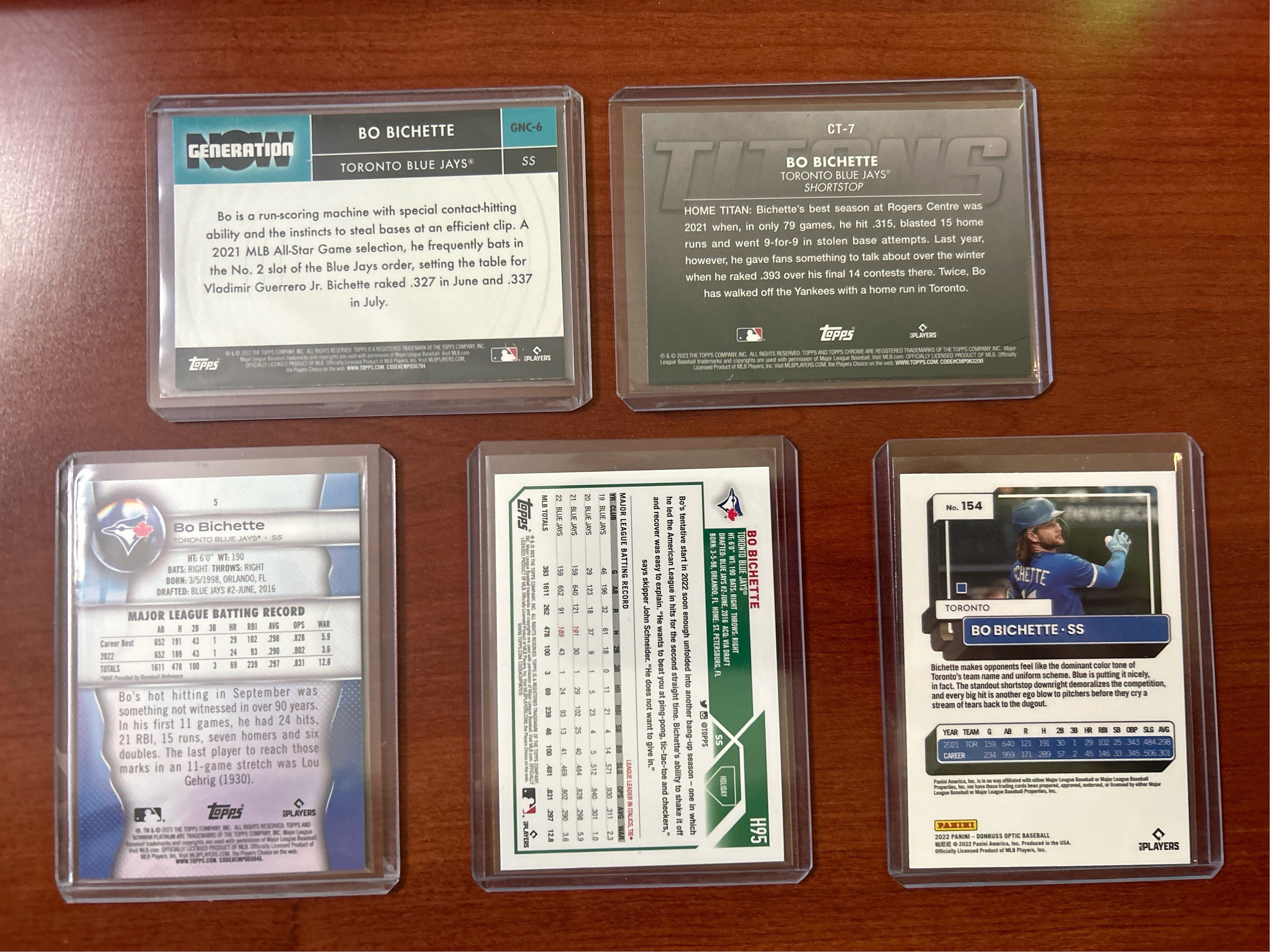 Five Bo Bichette Trading Cards! - Etsy