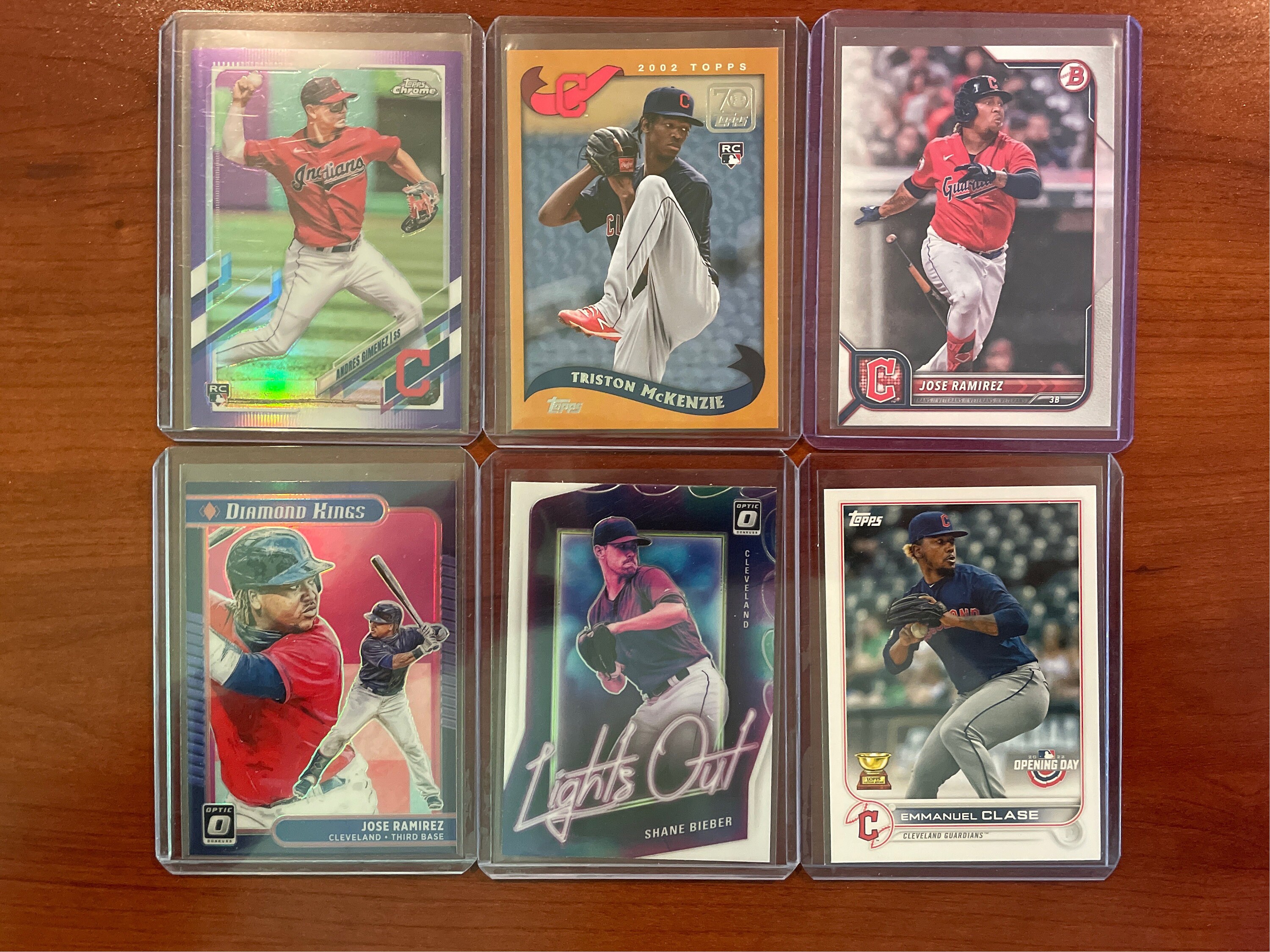 Six Cleveland Guardians Trading Cards - Etsy