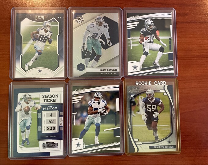Six Dallas Cowboys Trading Cards! - Etsy