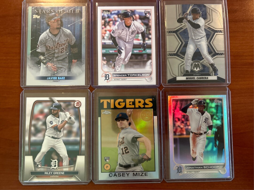 Six Detroit Tigers Trading Cards! - Etsy