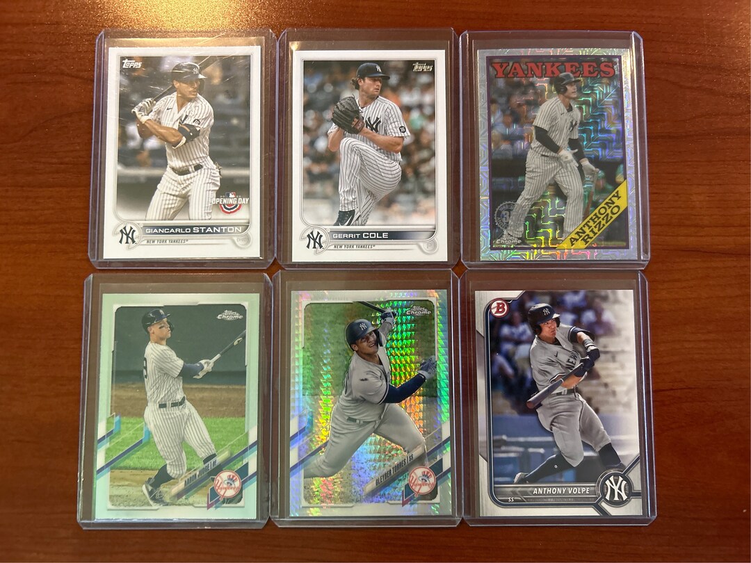 Six New York Yankees Trading Cards! - Etsy
