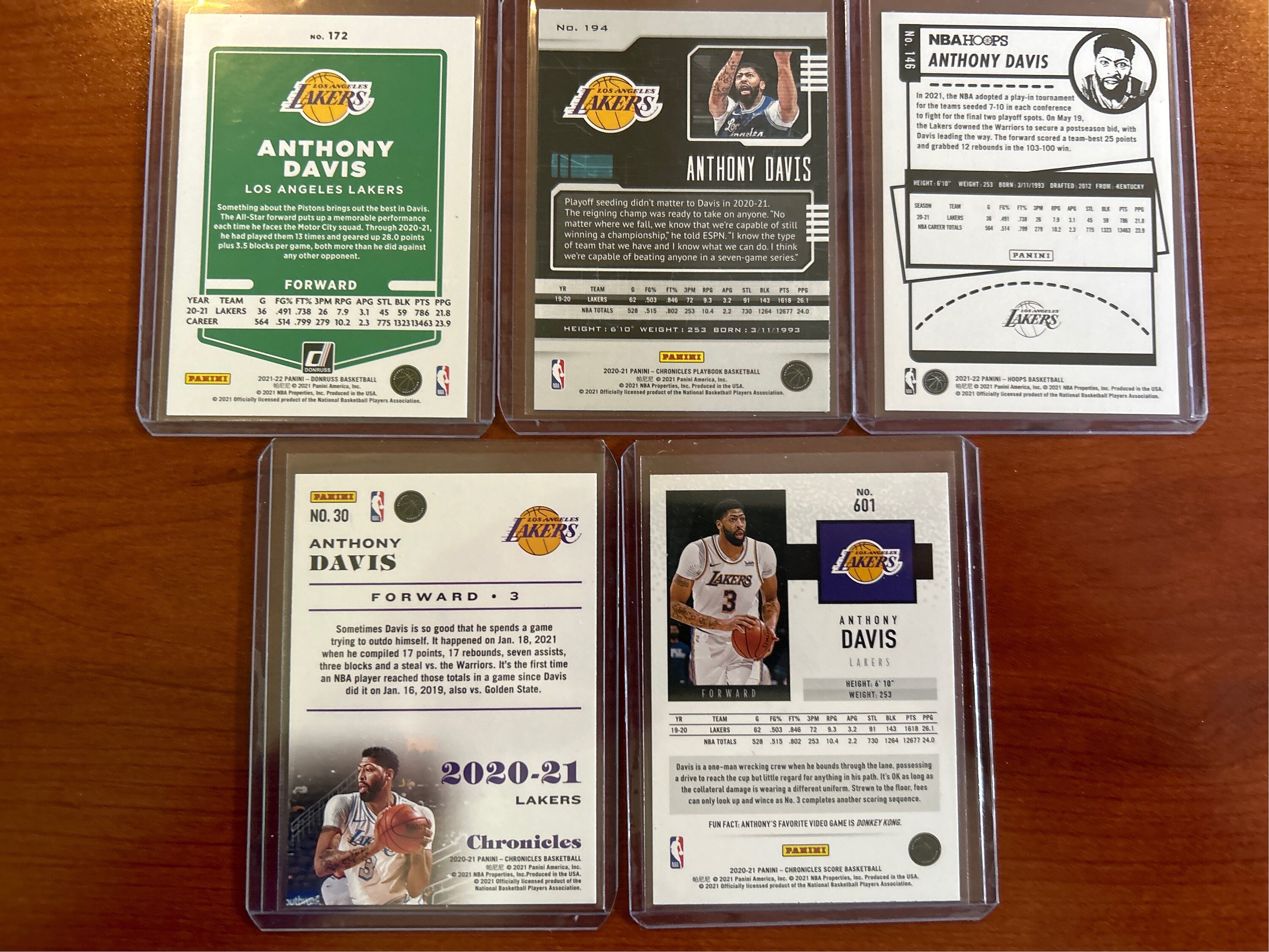 Five Anthony Davis Trading Cards! - Etsy