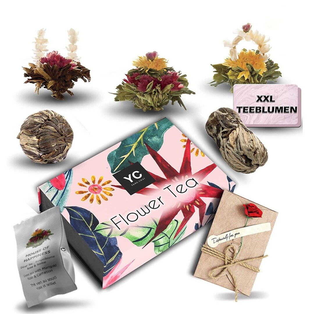 YC Yang Chai Tea Flower Mix symbiosis Tea Gift Set Women 6 XXL Blooming ...