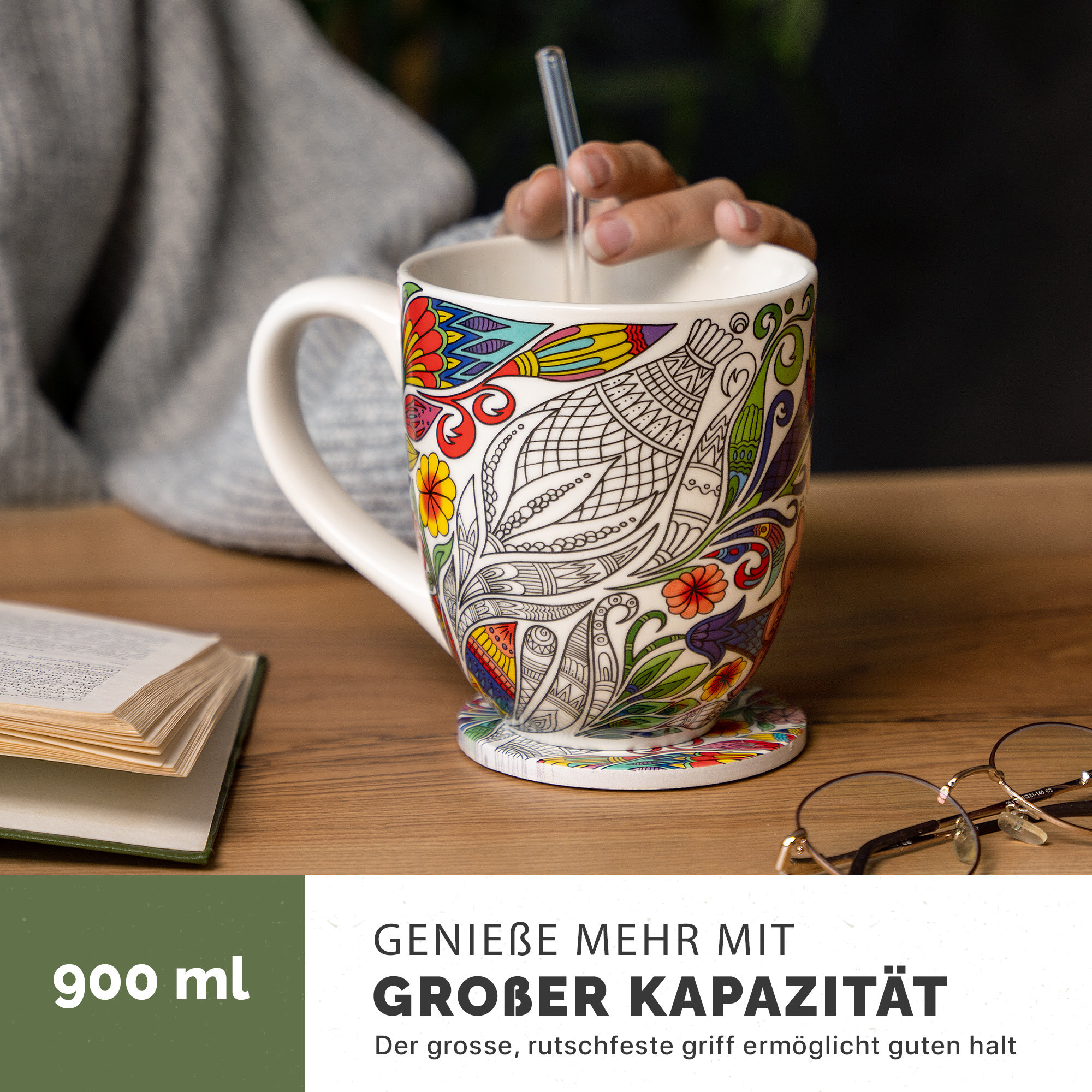 YC Yang Chai Jumbotasse 900ml - große Teetasse aus Knochen Porzellan ...