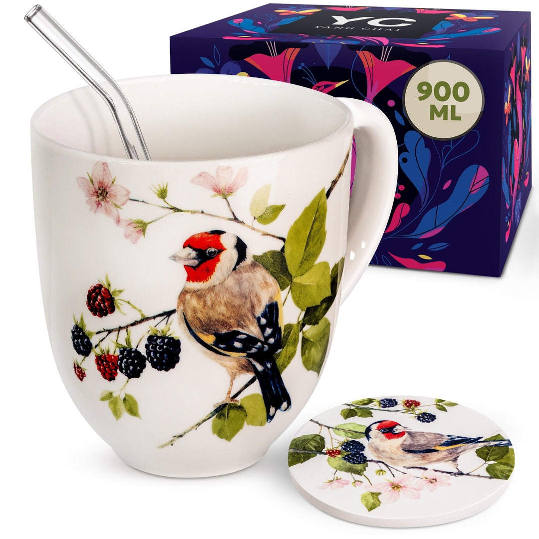 Jumbo Cup 900ml Tea Cup Made of Bone China Cup Gift Set With Coaster ...
