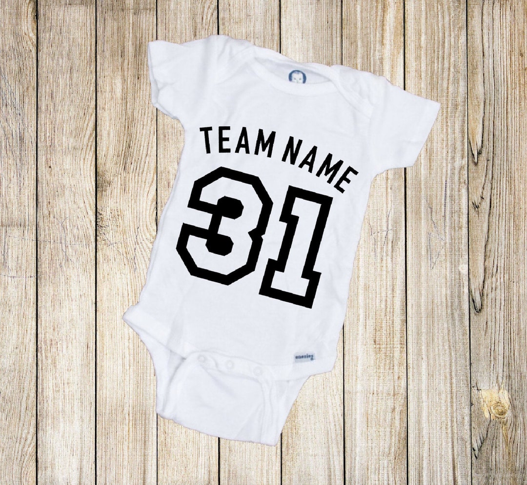 Sports Team Jersey Onesie®, Baby Onesie®, Baby Shower Gift, Sports ...