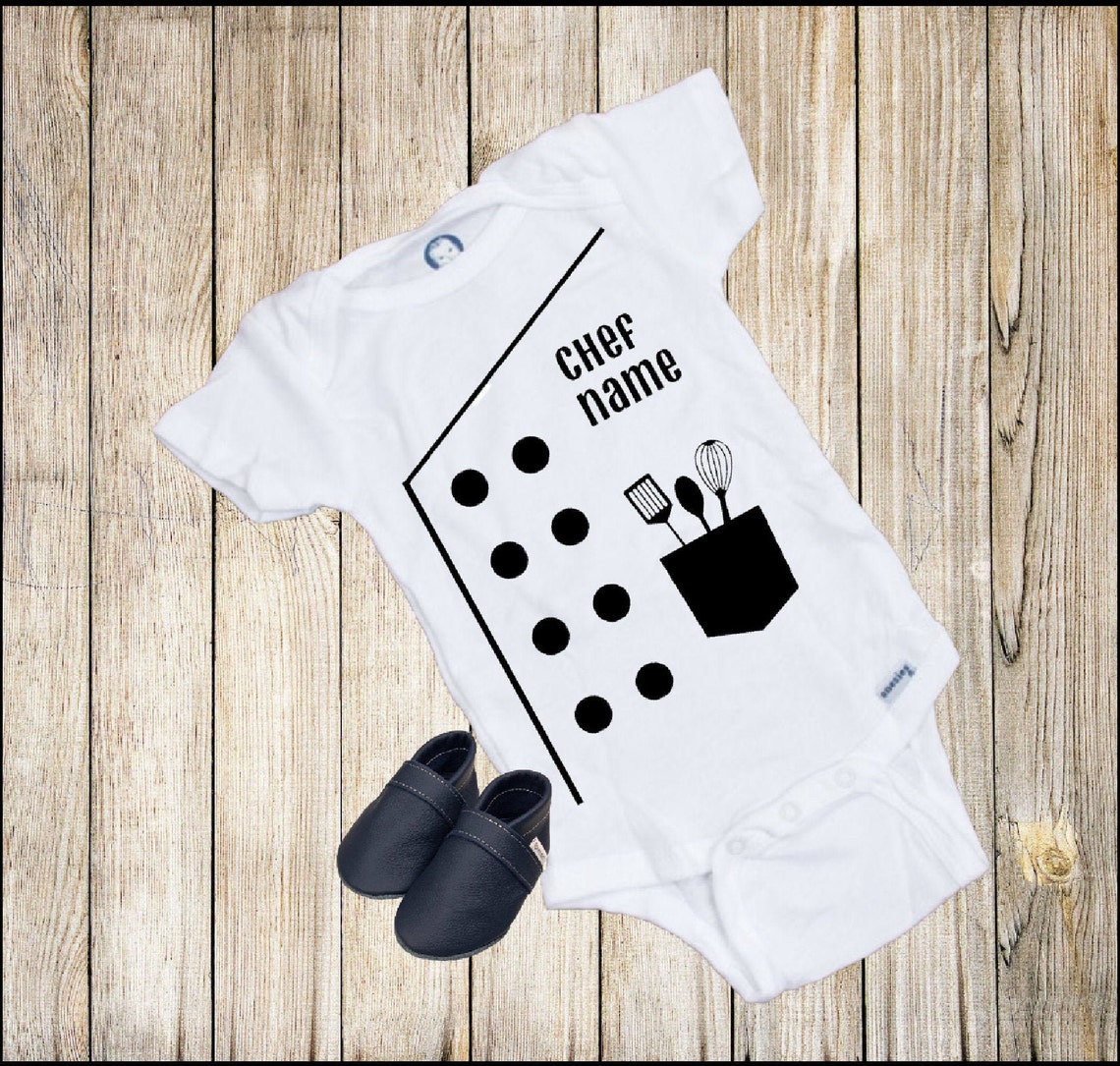 Chef Coat Onesie®, Baby Onesie®, Baby Shower Gift, Cooking Onesie ...